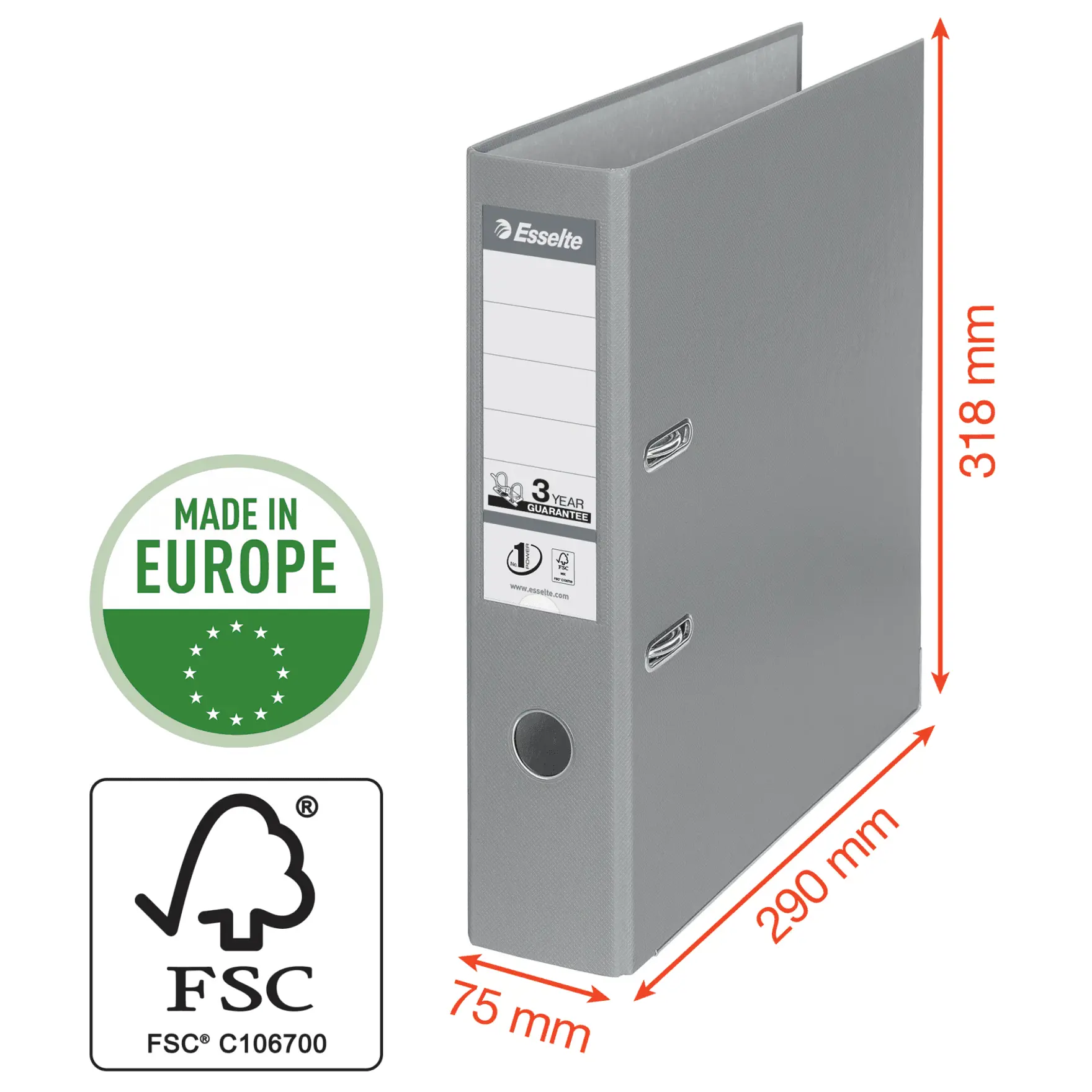 Esselte No.1 VIVIDA Lever Arch File PP | ESSELTE