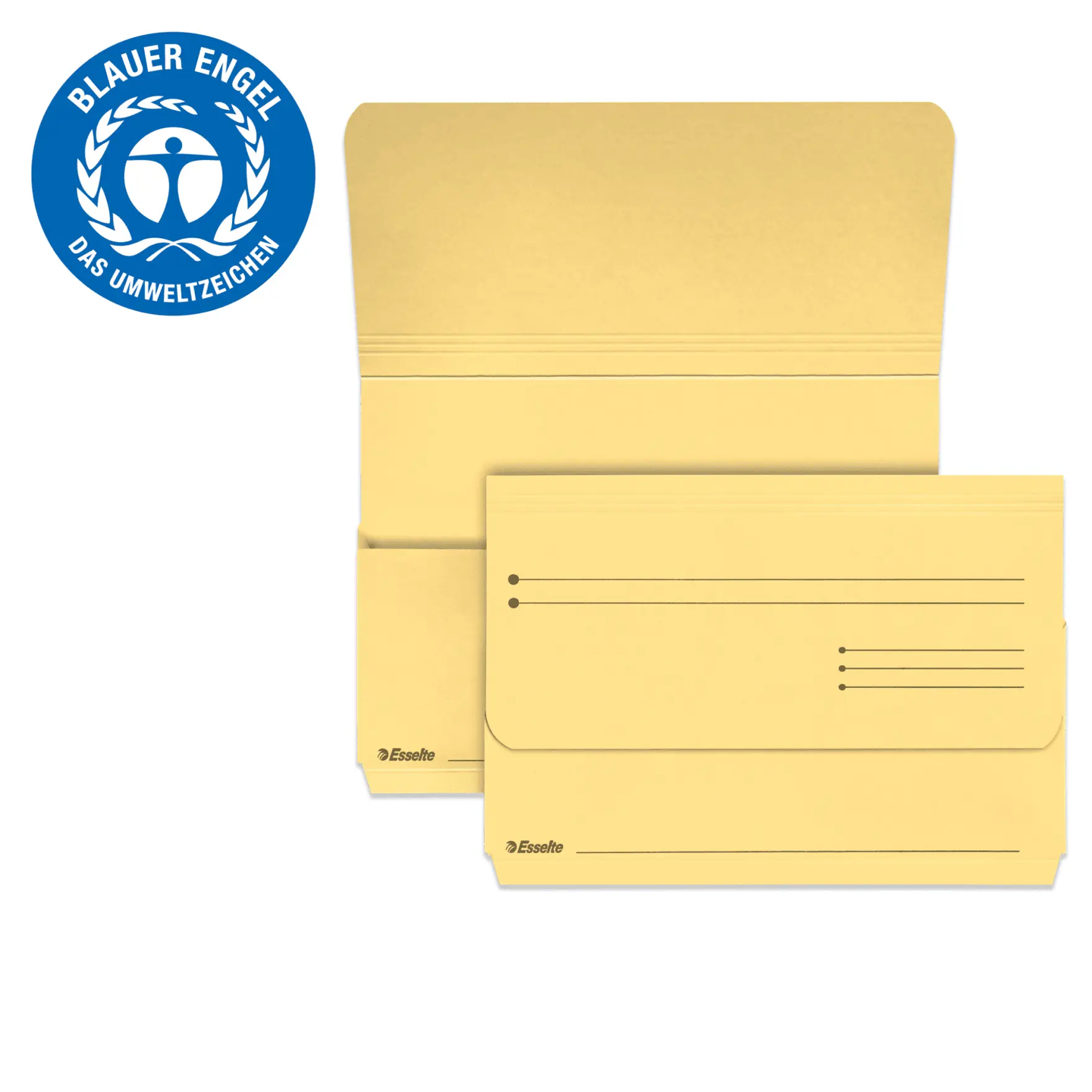 Esselte A4+ Manilla Document Wallets, Pack 25 | ESSELTE