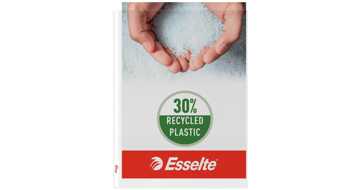Esselte Quality Pocket A3 Portrait, 30% pre-consumer recycled plastic ...