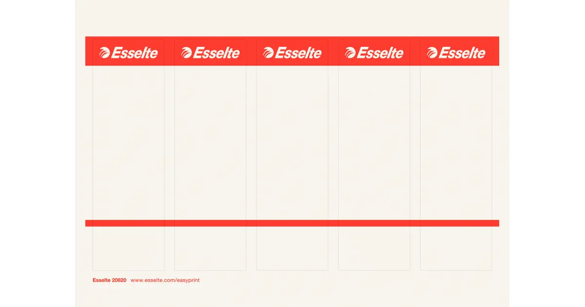Esselte PC printable Spine Labels for plastic lever arch files | ESSELTE